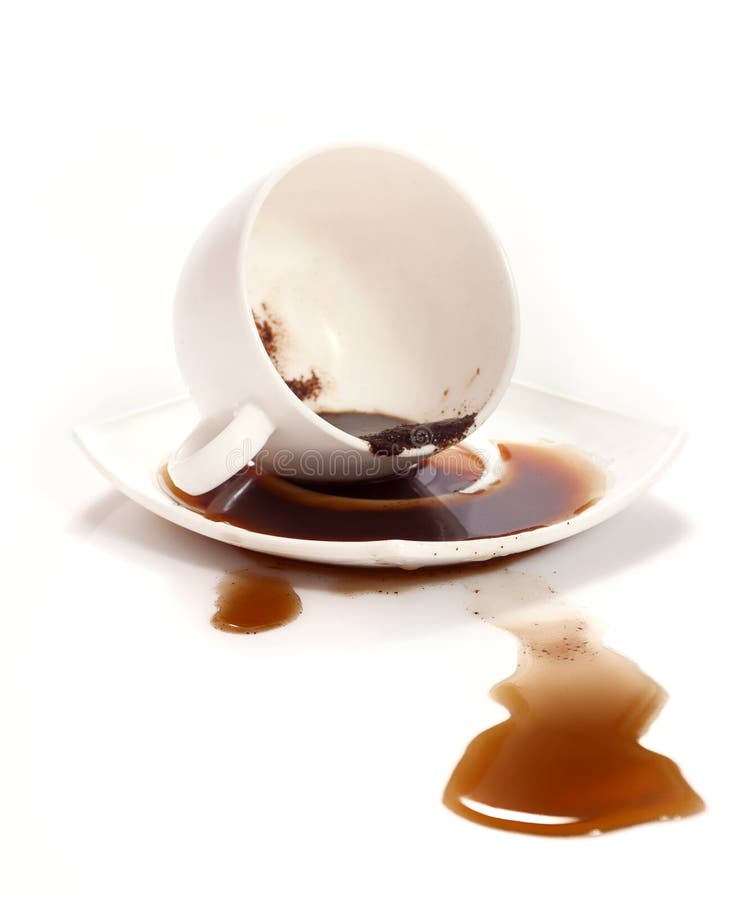 Spilled coffee stock image. Image of smeared, isolated - 16184745
