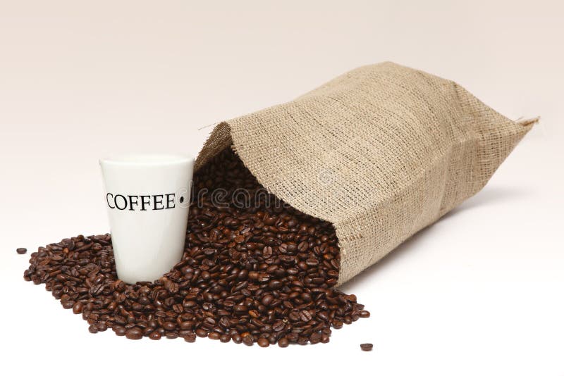 Spilled coffee beans stock image. Image of coffee, spill - 22683983