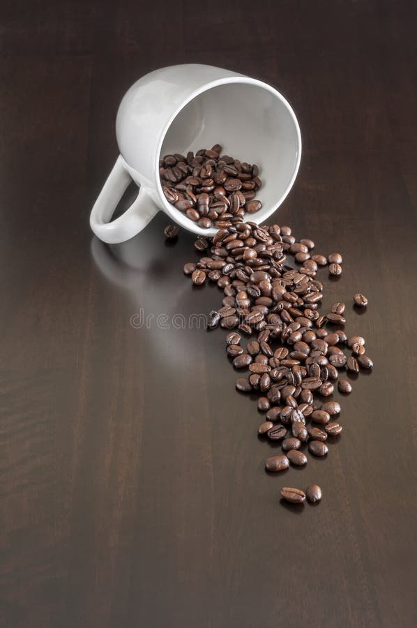 Spilled coffee beans stock image. Image of drink, morning - 28939361