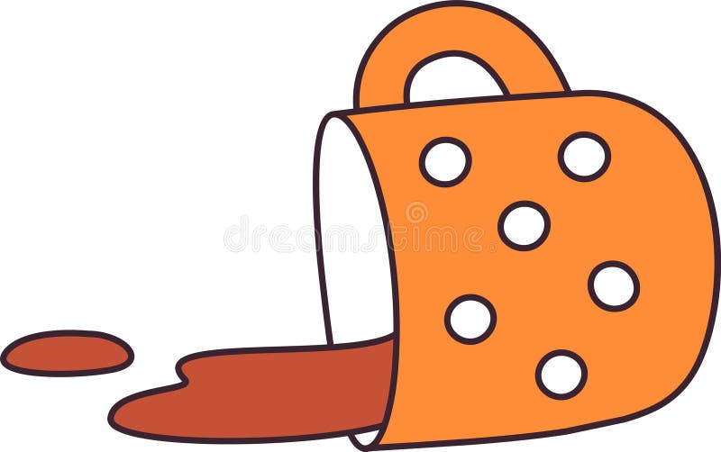 Spilled Coffee Mug stock vector. Illustration of breakfast - 299731471