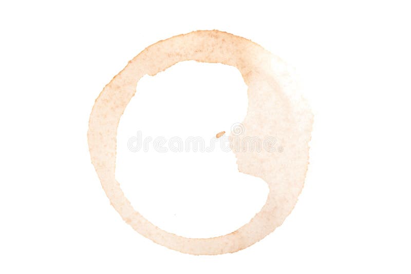 Round Trace of Spilled Coffee Isolated on White Stock Photo - Image of ...
