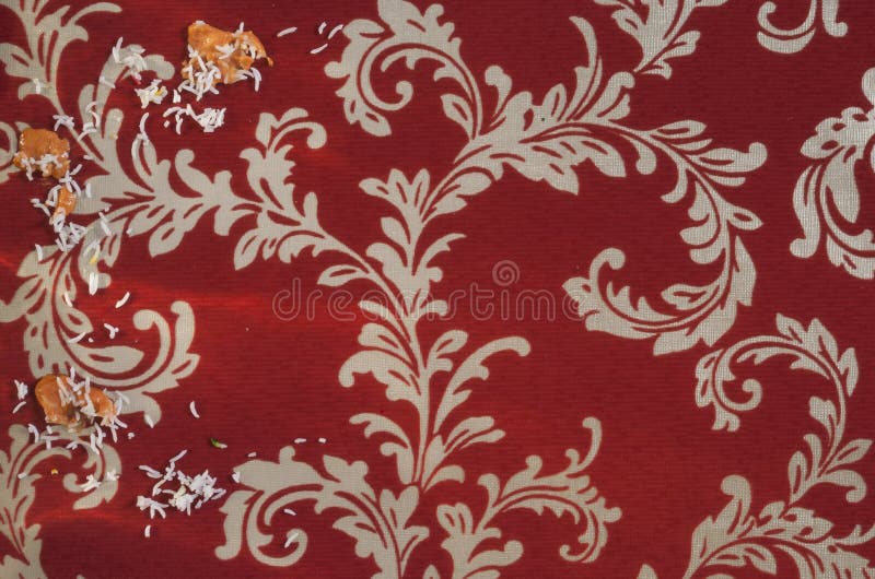 Spilled Curry on Tablecloth Stock Photo - Image of tablecloth, leaf ...