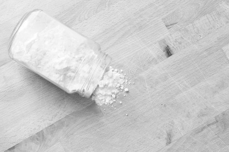 Spilled Flour on Kitchen Table Stock Photo - Image of white, space ...