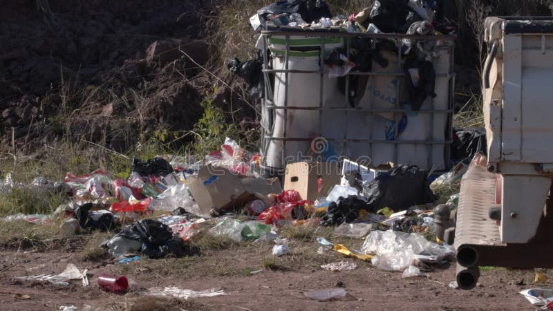 Spilled Garbage on the Ground in Greenery - Environment Pollution ...