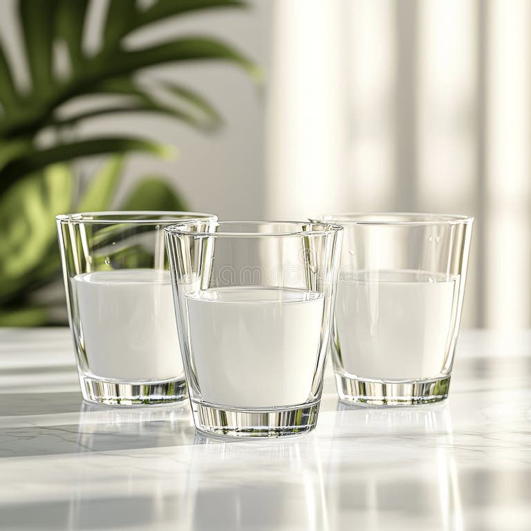 Spilled Liquid on the White Surface of Two Clear Plastic Cups Stock ...