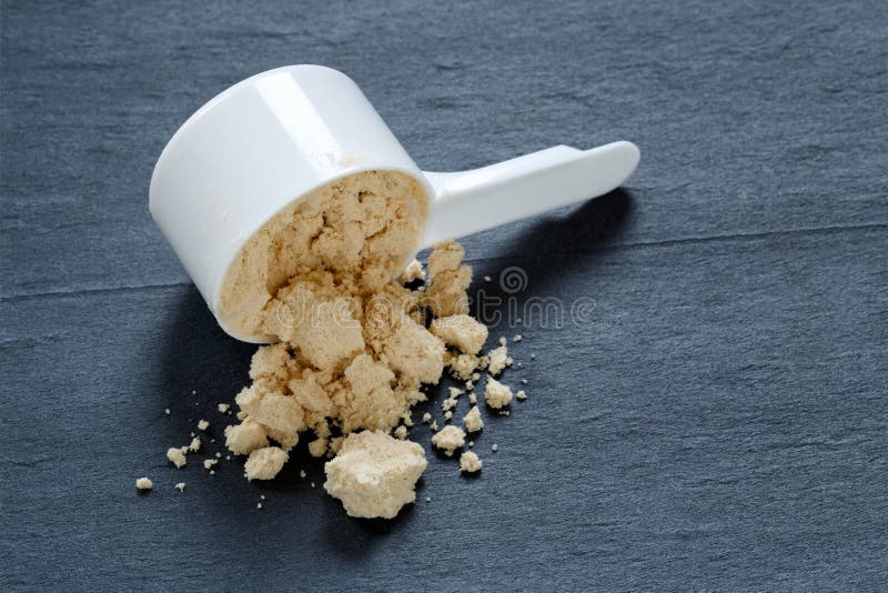 Spilled Meal Replacement Powder on Slate Background Stock Image - Image ...