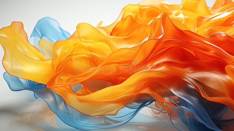 Spilled and Mixed Paint in RGB Colors Splashes on Abstract Painting ...