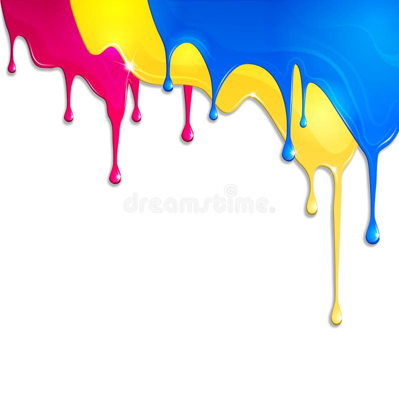 Splats and Blobs of Colored Paint Stock Vector - Illustration of ...
