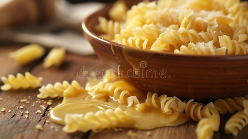Spilled Pasta on White Ceramic Surface Stock Illustration ...