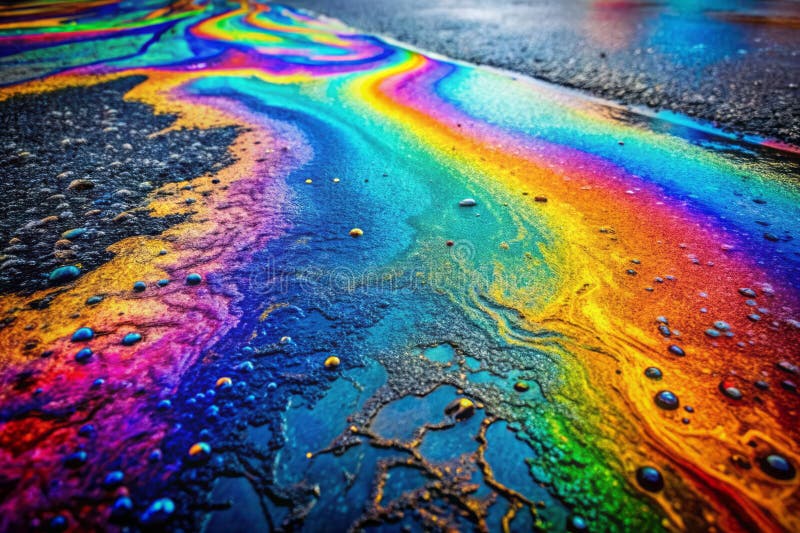 Spilled Petroleum a Rainbow of Destruction Toxic Spills Visually ...
