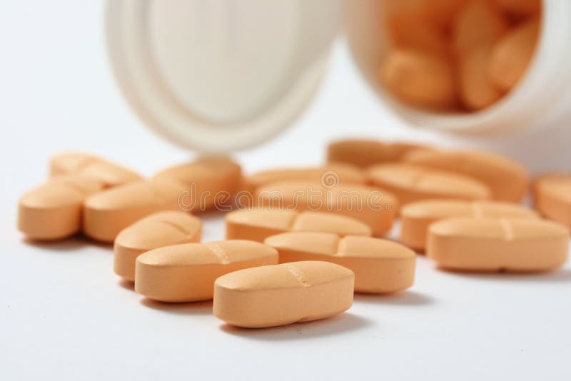 Spilled pills stock photo. Image of cure, bottle, drug - 11681682