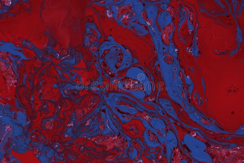 Spilled Red, Blue and White Paint on the Thinner Solution. Stock Photo ... Spilled Red, Blue and White Paint on the Thinner Solution. Stock Photo ...