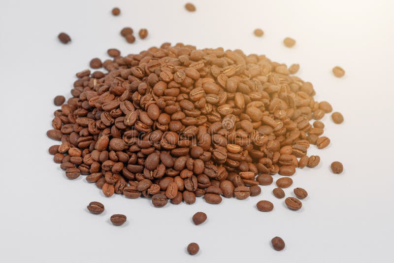 Spilled Roasted Coffee Beans, Place for Copy Space. Stock Photo - Image ...