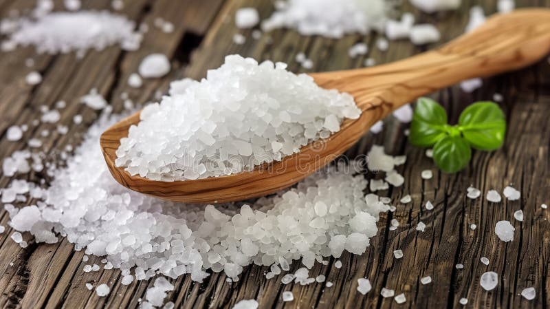 Spilled Salt on Aged Wooden Surface Stock Illustration - Illustration ...