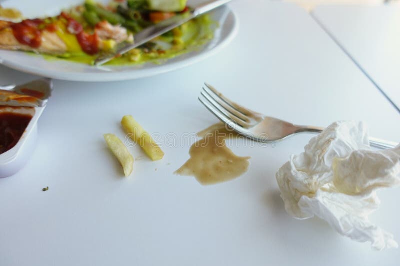 Spilled Sauce and a Messy Table at the Restaurant Highlighted Its ...