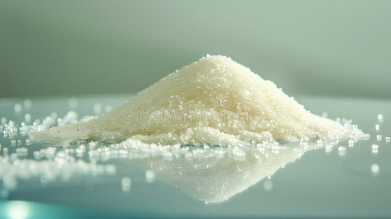 Spilled Sugar on Transparent Glass Surface Stock Illustration ...