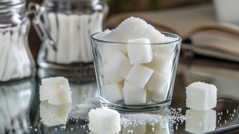 Spilled Sugar on Transparent Glass Surface Stock Illustration ...