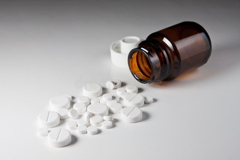 Spilled tablets stock image. Image of container, bottle - 11267927