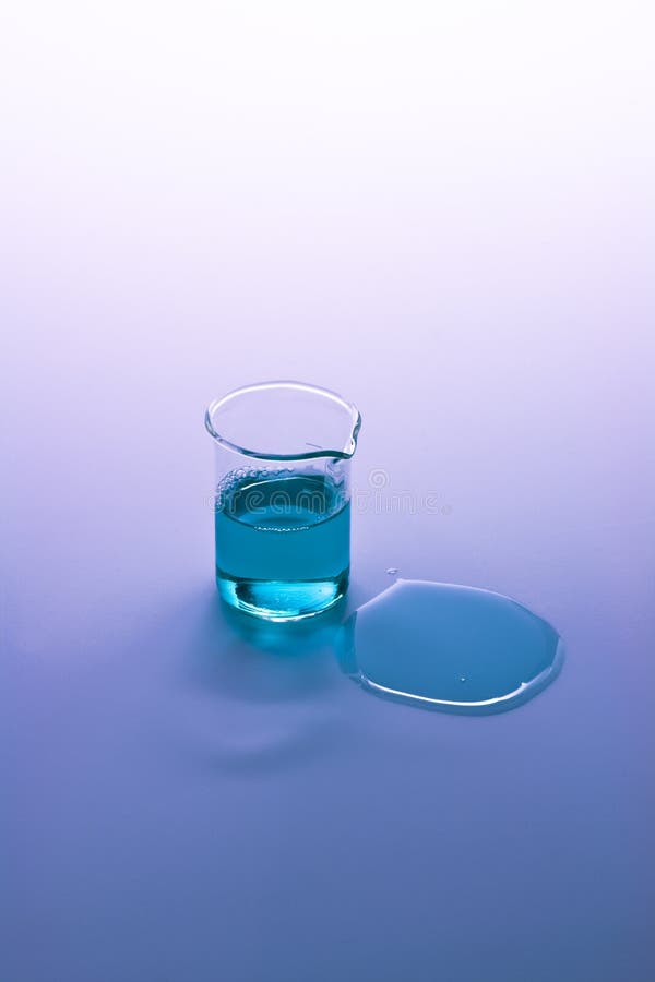 Spilled research beaker stock image. Image of science - 11859903