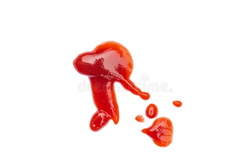 Spilled Tomato Sauce on White Background Stock Photo - Image of food ...