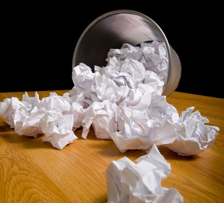 Spilled Trash Can stock photo. Image of wooden, flooring - 4509744