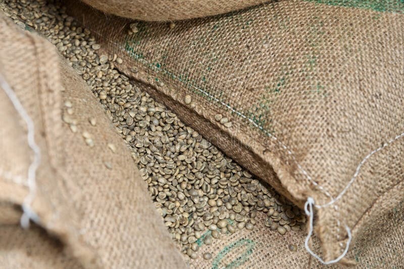 Spilled unroasted coffee stock image. Image of large - 25128939