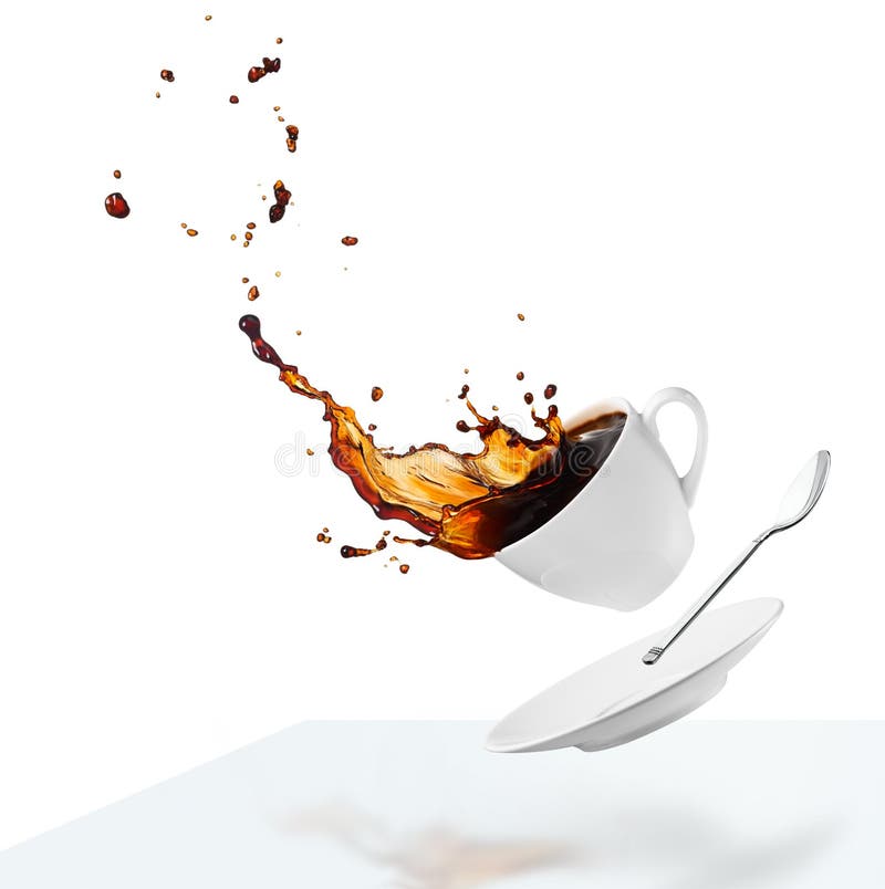 Spilling coffee stock image. Image of white, drink, splash - 38941865