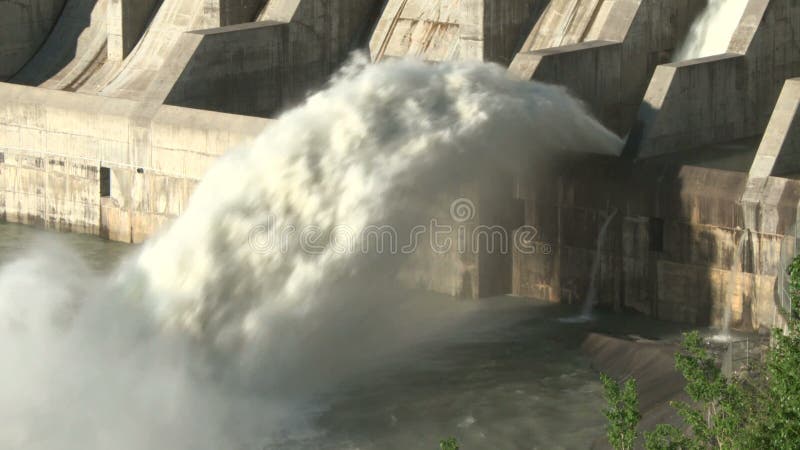 Spillway of the Ghost Hydroelectric Dam Stock Video - Video of ...