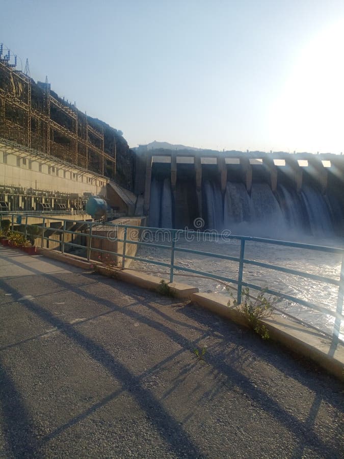 Spillway of Warsak dam stock photo. Image of satuated - 223512878