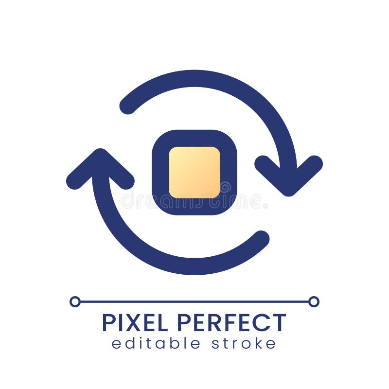Spin Animation Pixel Perfect Gradient Fill Ui Icon Stock Vector ...