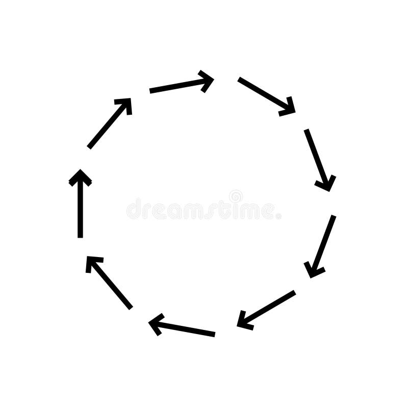 Spin Arrow Circle. Recycle Arrown Round Frame Stock Vector ...