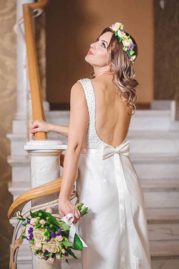 Spin Bride Dress stock photo. Image of bride, hair, girl - 65603238