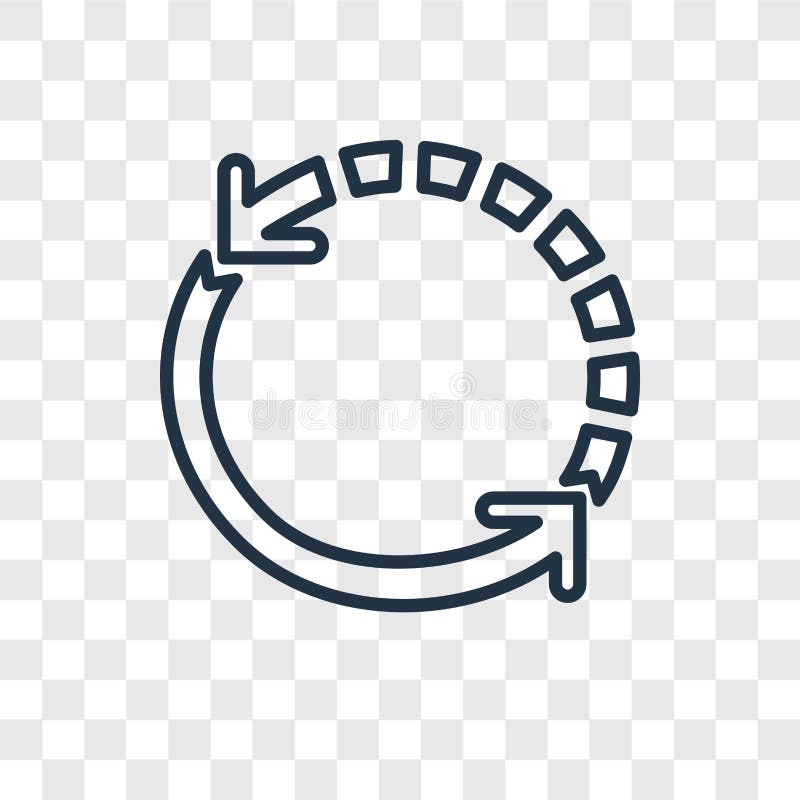 Spin Concept Vector Linear Icon Isolated on Transparent Background ...