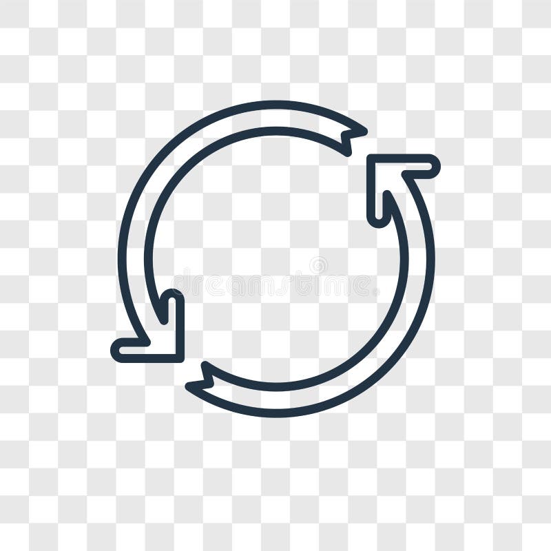 Spin Concept Vector Linear Icon Isolated on Transparent Background ...