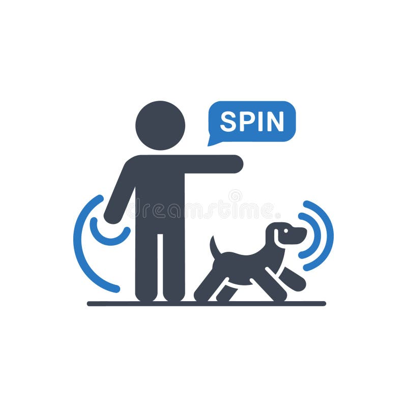 Spin Dog Command Icon stock illustration. Illustration of circle ...