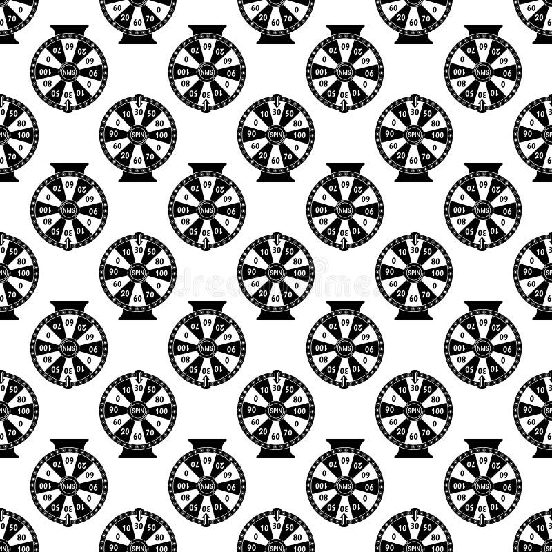 Spin Fortune Wheel Pattern Seamless Vector Stock Vector - Illustration ...