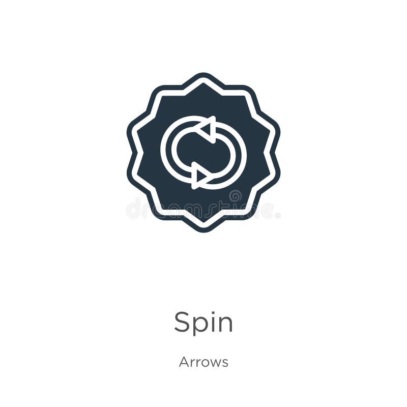 Spin Icon Vector. Trendy Flat Spin Icon from Arrows Collection Isolated ...