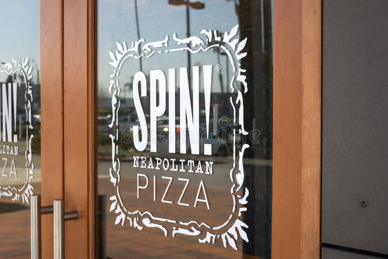 Spin Neapolitan Pizza Restaurant Sign Editorial Photography - Image of ...