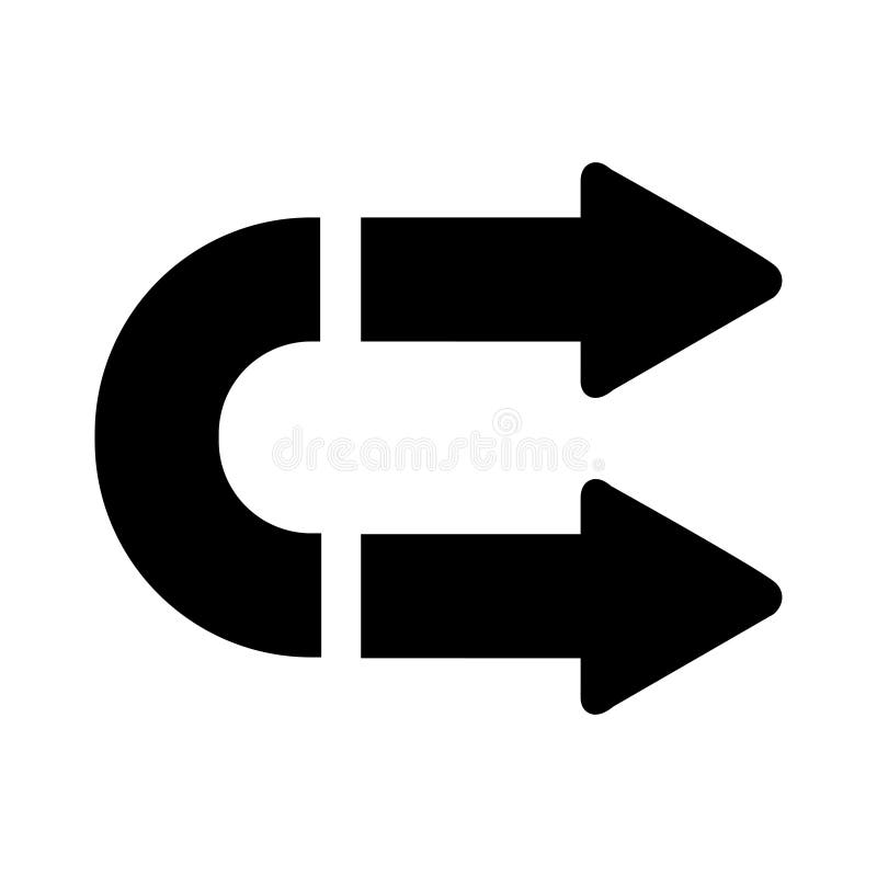 Spin Right Arrow Icon stock vector. Illustration of arrows - 243635365