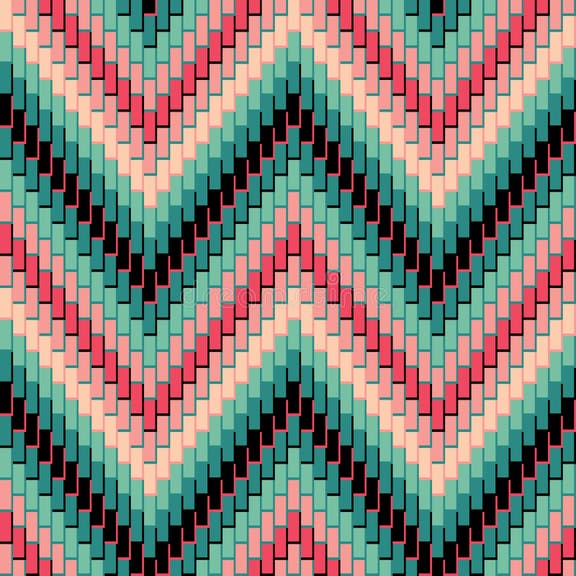 Motivo a Spina Di Pesce_Rosa-Verde Illustrazione Vettoriale ...