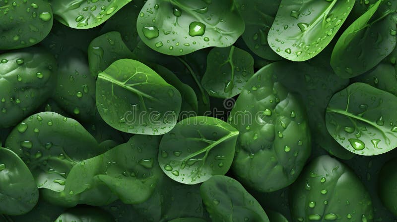 Spinach Background Full Image. Top View Stock Illustration ...