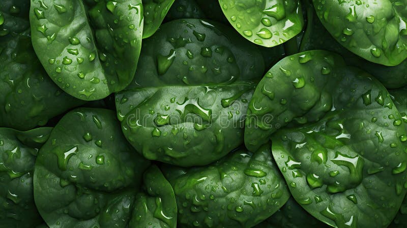 Spinach Background Full Image. Top View Stock Illustration ...