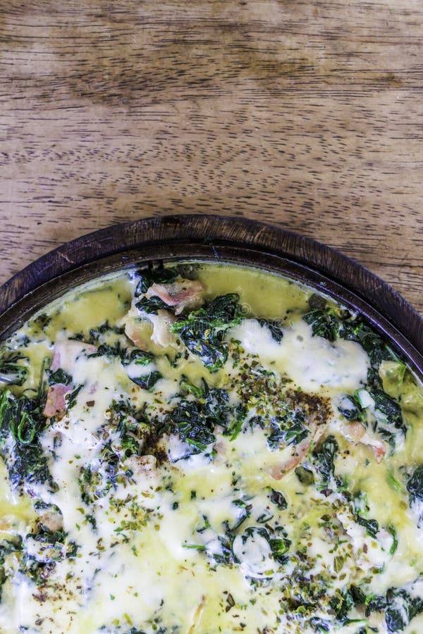 Spinach with cheese stock photo. Image of cooked, vegetable - 251685646