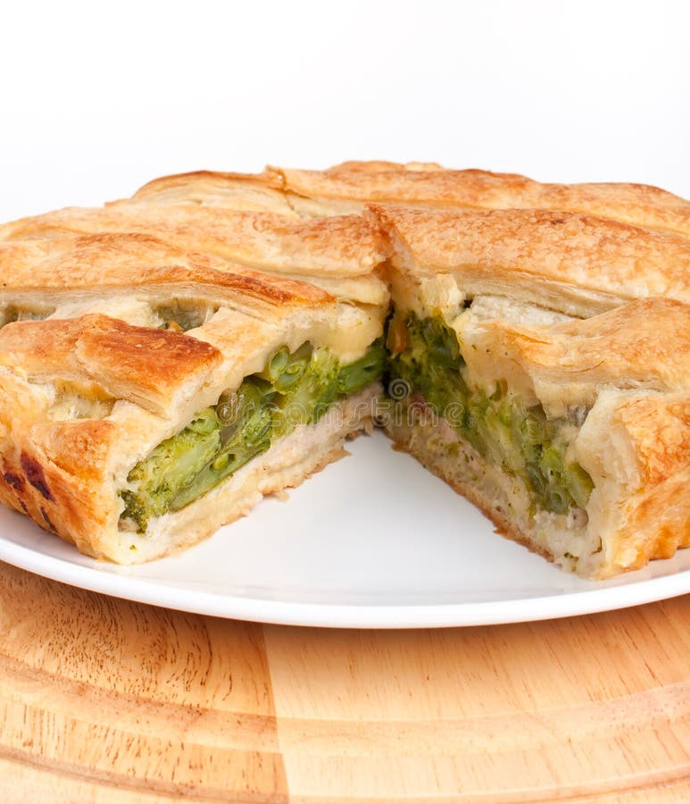 Spinach and Green Beans Pie Stock Image - Image of cream, slice: 8175101