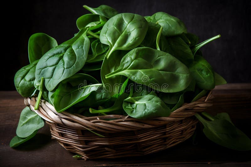 Spinach Leaves Close-up. AI Generated Stock Illustration - Illustration of generated ...