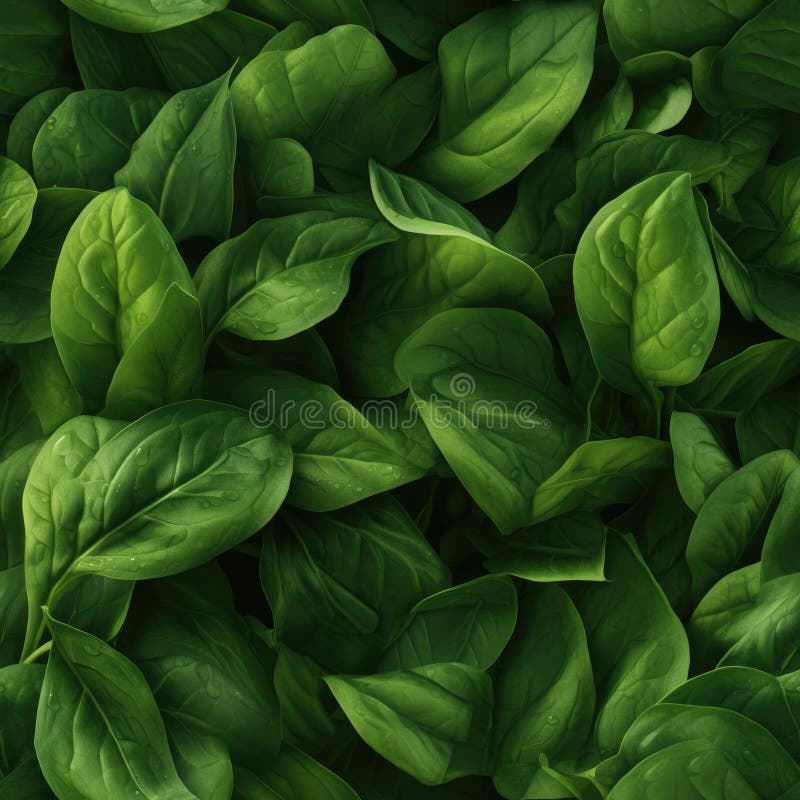 Spinach Pattern Ultra Realistic Photorealistic Stock Illustration ...