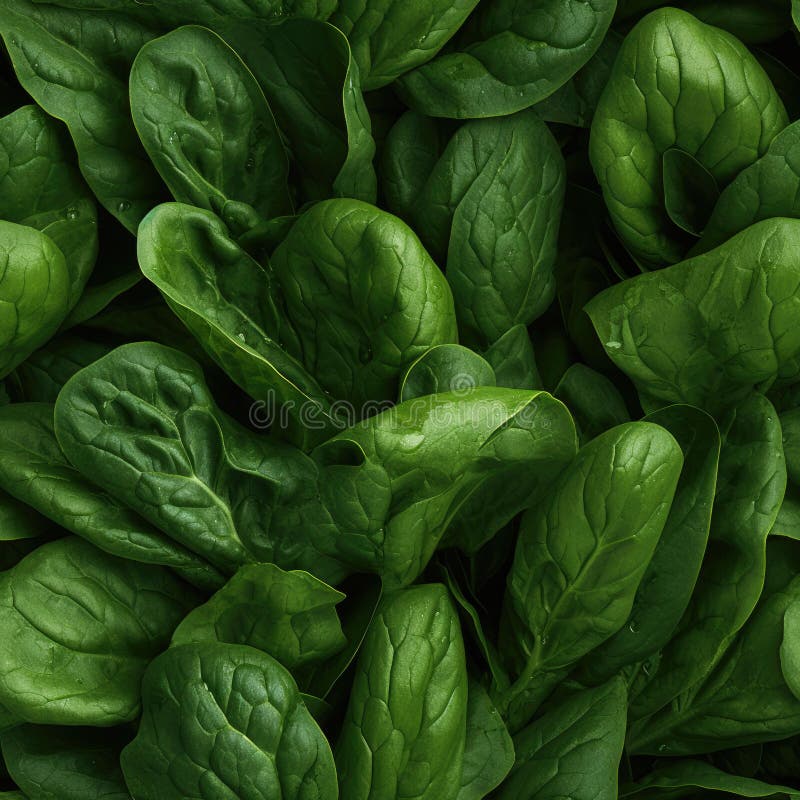 Spinach Pattern Ultra Realistic Photorealistic Stock Illustration ...