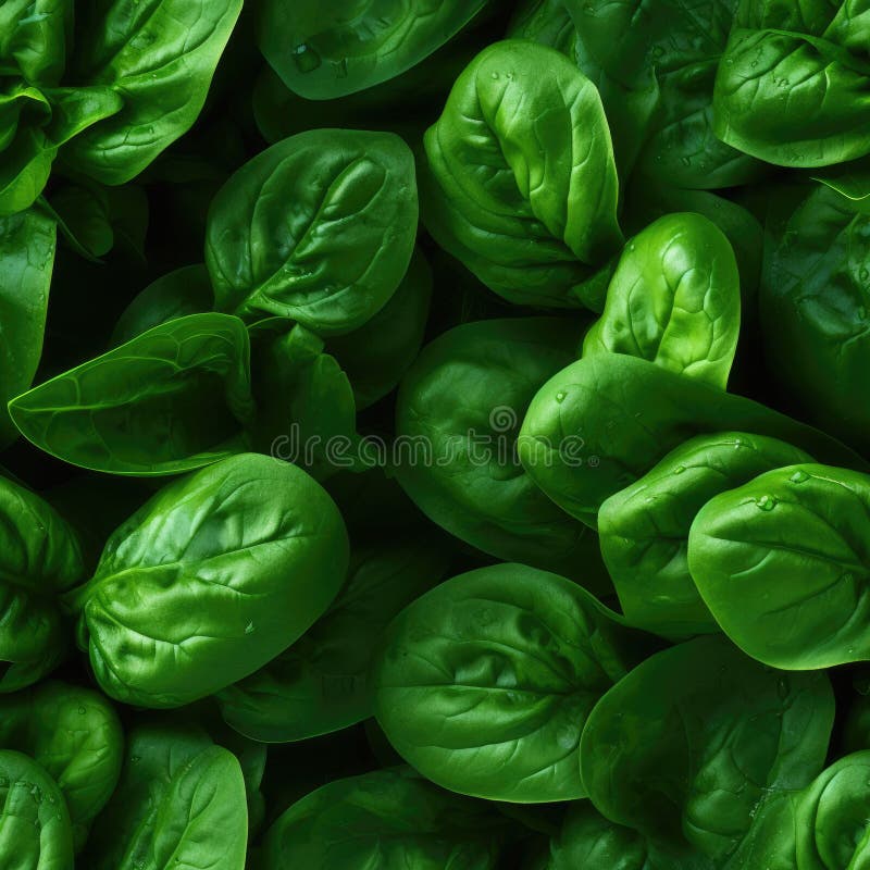 Spinach Pattern Ultra Realistic Photorealistic Stock Illustration ...