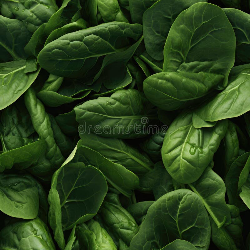 Spinach Pattern Ultra Realistic Photorealistic Stock Illustration ...