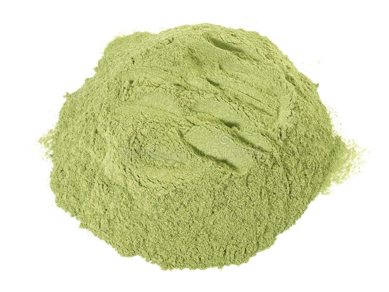 Spinach Powder on White Background - Isolated Stock Image - Image of ...